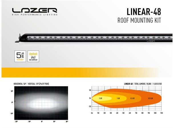 Lazer® Roof Kit med Lazer Linear 48 | Til Land Rover Defender 83-16 u ...